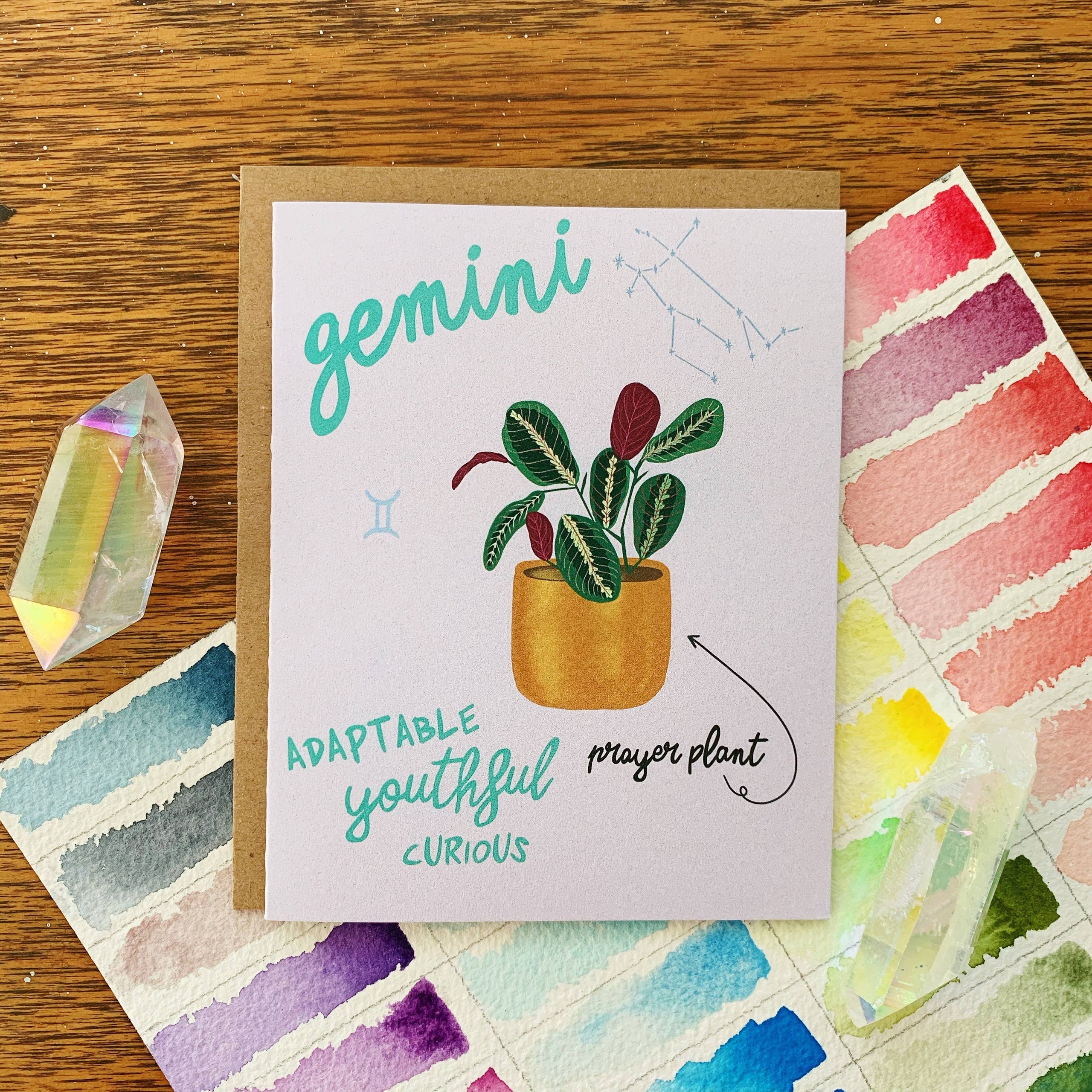 Gemini Zodiac Houseplant Greeting Card | Stem Rochester